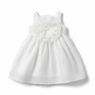 春夏女童蝴蝶结玫瑰无袖公主裙