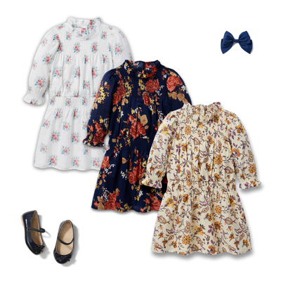 JANIEANDJACK气质女童秋冬连衣裙