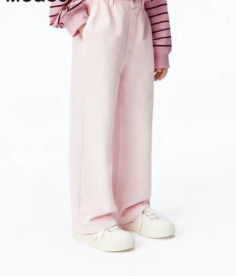 little moco童装26春新款女童仿烫钻纯棉牛仔裤直筒裤KBF1JEN010