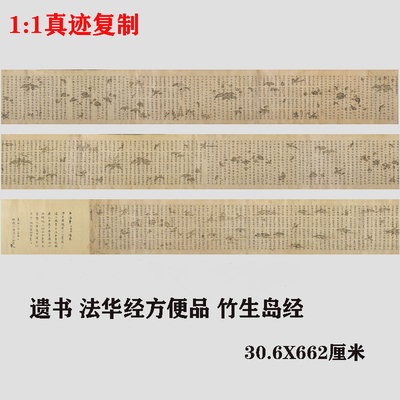 遗书法华经方便品竹生岛经