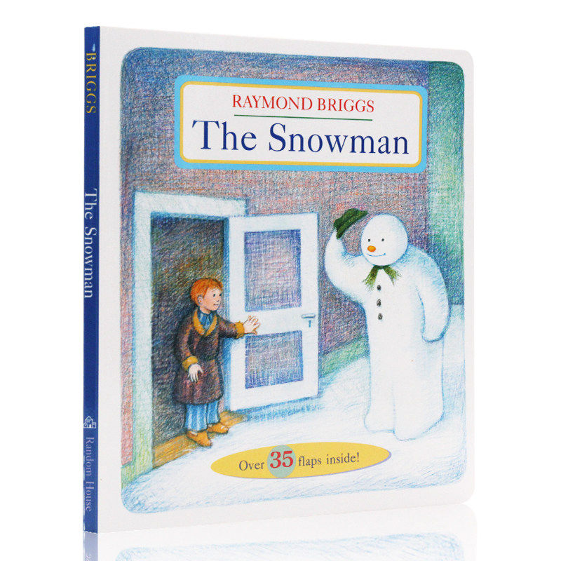 英文原版绘本The Snowman雪人纸板书趣味翻翻书多达35个翻页Raymond Briggs雷蒙·布力格荣获波士顿环球号角图画书奖经典故事 ...