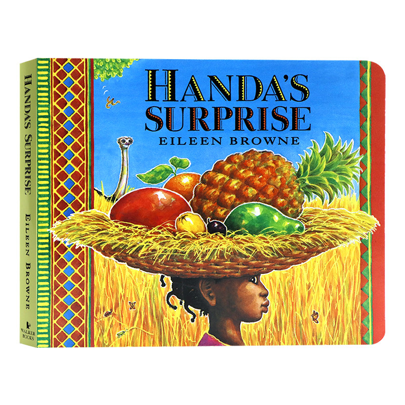 汉娜的惊喜英文原版绘本 Handa's Surprise廖彩杏书单吴敏兰书单纸板书撕不烂动物认知失与得趣味读物 Eileen Browne_虎窝淘