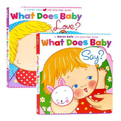 KarenKatz纸板翻翻书3册