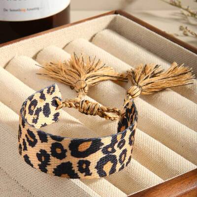 retro 手工编织brlet minimalist leopard print brlet Bohemia