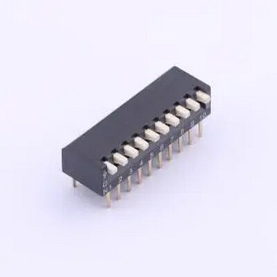 DSPV10LHGET 2.54mm 12位插件琴键式拨码开关 插件,P=2.54mm 拨码