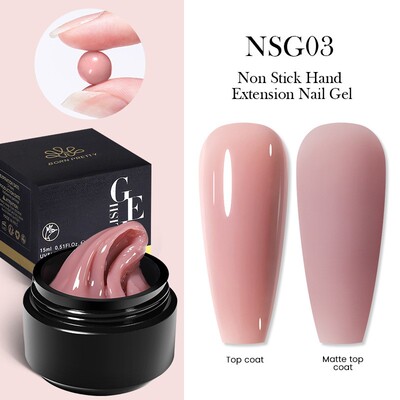 BORN PRETTY 15ML Non Stick Hand Solid Extension Nail Gel Cle