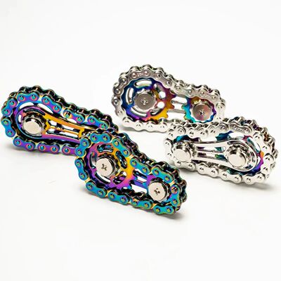 1pcs Bicycle Chain Finger Spinner, Silent CNC Machined Stain