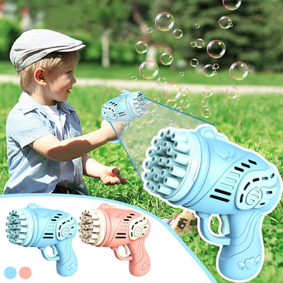 23 Holes Automatic Gatling Bubble Maker Guns Kids Summer Out