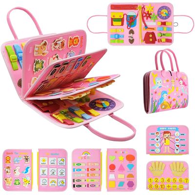 Toddler Busy Board Activity Baby Sensory Montessori Toys Wit