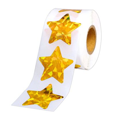 Holographic Gold Star Stickers for Kids Reward 100-500Pcs Fo