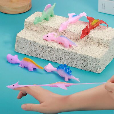 10/20pcs Dinosaur Finger Catapult Decompression Toy TPR Fing