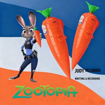 Zootopia Bunny Carrot Voice Pen - Sound Recorder + LED Ballp