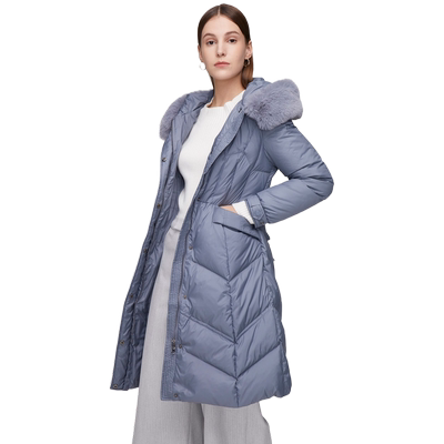 保暖中长款外套G2000时尚大毛领