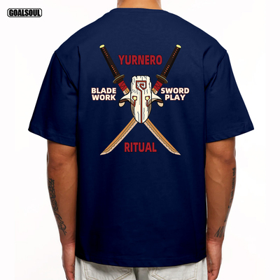 dota2剑圣 T恤 YURNERO JUGG插画复古宽松休闲潮牌重磅纯棉短袖