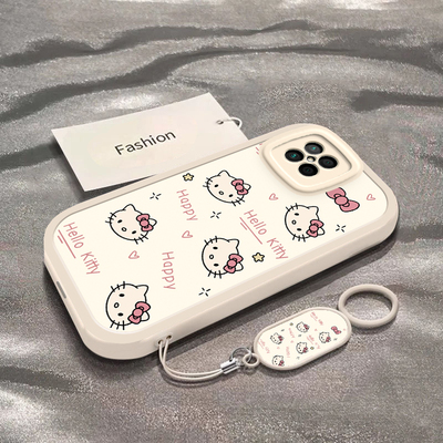 适用于荣耀Play5手机壳Play5TPro新款hjc-an90全包防摔Play5T保护套honor男女款活力版彩色凯蒂猫头专用外壳