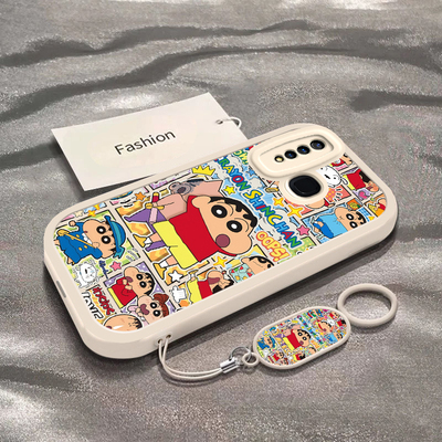 格子小新适用于vivoY5s手机壳男女新款V1934A全包防摔搞怪小众卡通可爱ins风vivoY7s保护手机套viviY9s的外壳