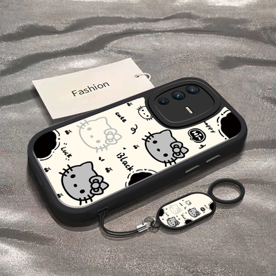 适用于vivoS12手机壳vivoS12Pro新款V2162A全包防摔保护套s12pro小众男女款vivi简约黑白凯蒂猫头专用外壳