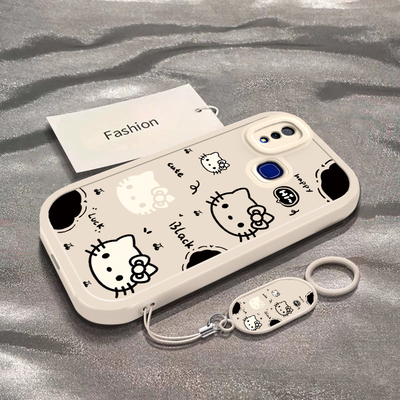 适用于vivoZ3手机壳Z3i新款SDM670AIE全包防摔保护套Z3x男女款vivoz3小众简约vivi可爱镂空黑白猫猫的外壳