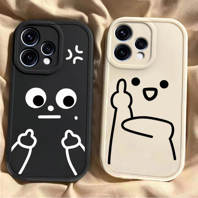 适用于OPPOReno15C手机壳新款PMD110全包防摔国际友好手势保护套opporeno15c搞怪男女款个性ins风专用外壳