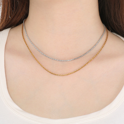 women necklace chains men silvery golden stylish shining2026