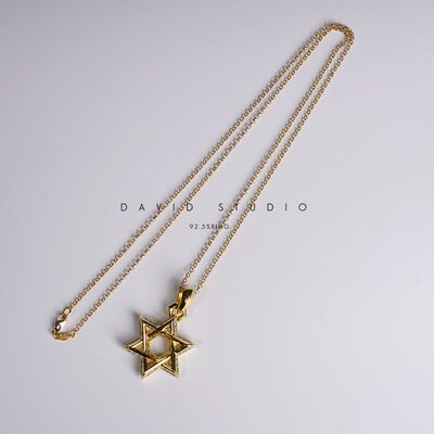 中号带钻真金毛衣项链网红同款