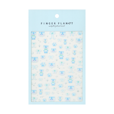 指行星FINGERPLANET美甲贴纸超薄儿童指甲贴纸雪国小熊XGXX000045