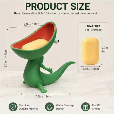 跨境新品Lizard Soap Holder蜥蜴张嘴香皂盒装饰3D打印工艺品摆