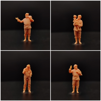 SuperGe1/64白模人偶圣诞老人