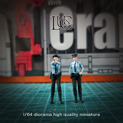 Lucky Studio1/64人偶 女警 二人组预定不含模型车和小丑微缩收藏