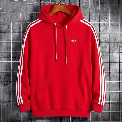 假一赔十红色卫衣男装冬套头衫