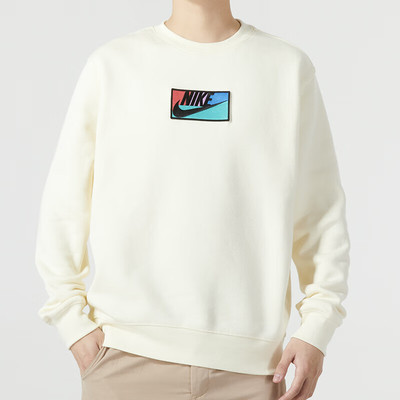 耐克加绒休闲上衣男圆领保暖运动