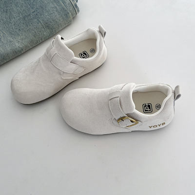 复古薄底勃肯鞋女2026春季新款一脚蹬豆豆鞋休闲单鞋潮远波22111