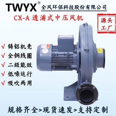 CX-125A 低噪音中压风机 燃烧机助燃风机 2.2KW吸酒糟稻壳风机
