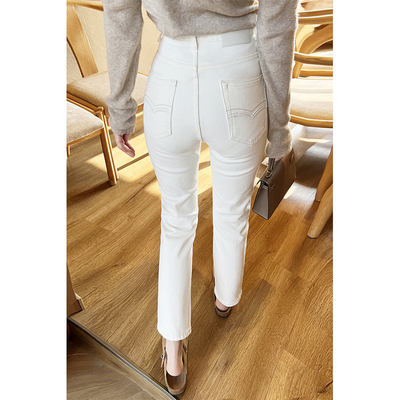 直筒裤九分长裤烟管提臀显瘦百搭