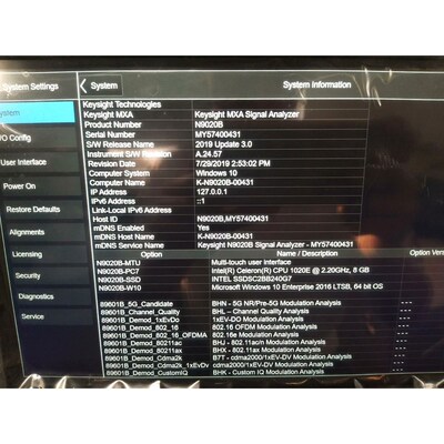 出手一台Keysight N9020B MXA频谱分析仪成 议价