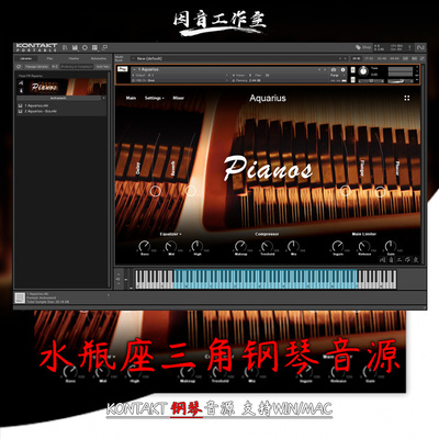 水瓶座三角大钢琴音源Muze PA Aquarius音色优质kontakt编曲音源