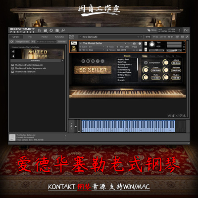 老式钢琴音源 爱德华塞勒钢琴Strezov Sampling The Muted Seiler