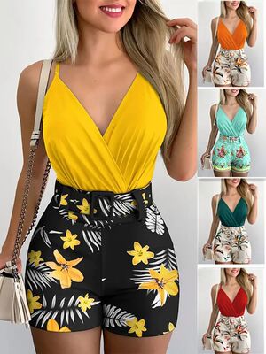 2024 Summer Sexy Fashion Two-piece Hips Beach Women Suspende