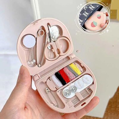 1set Buttons Pins Storage Boxes Sewing Box Household Portabl