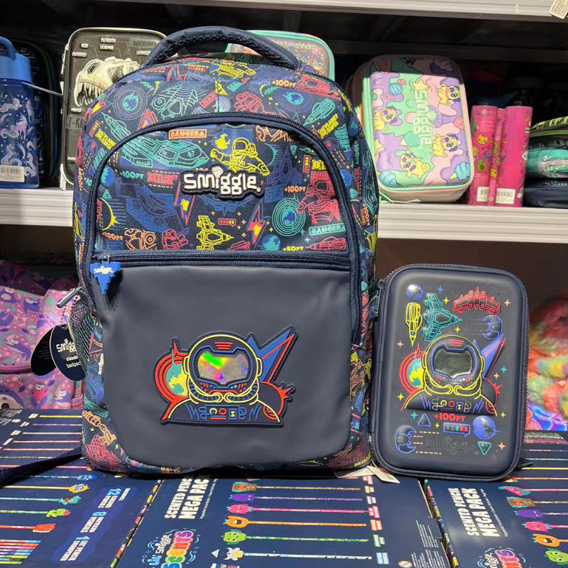 直邮现货澳洲smiggle太空机器人书包国内现货小学生双肩减压背包_虎窝淘