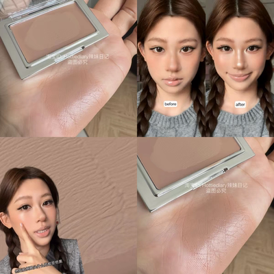 原生浅燕麦古铜膏！黑兔底妆腮红膏21裸色暖棕收缩氛围色亚裔妆20