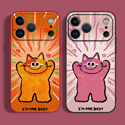 正能量猫咪可爱通用手机壳