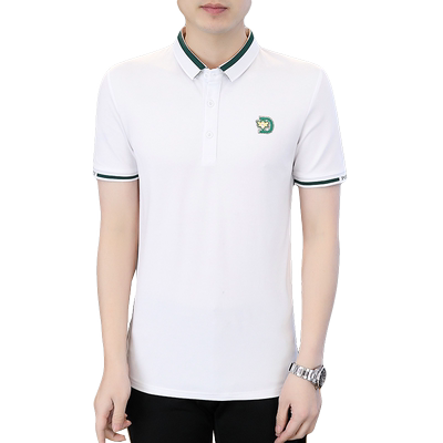 夏季男士有带领短袖T恤带领子tx