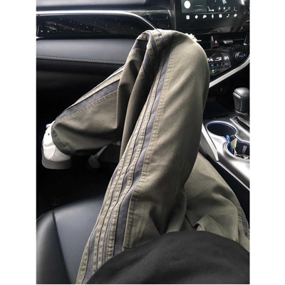 三条杠条纹裤子男款秋季宽松