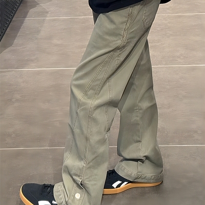 美式vibe风裤子男款秋冬季
