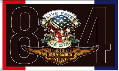 球迷旗帜车旗Harley 84 Motorcycles Decorative Flag亚马逊WISH