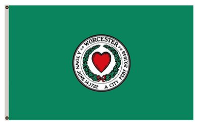 外贸货源City of Worcester, Massachusetts Flag亚马逊WISH EBAY