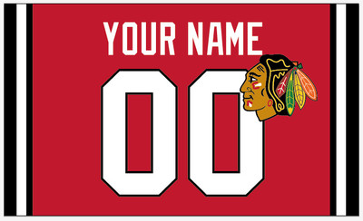 订制美国冰球队芝加哥黑鹰球员号旗车旗Chicago Blackhawks Flag