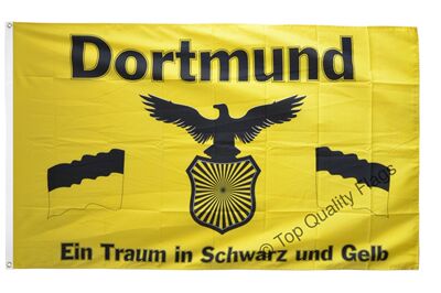 Fan Dortmund - Traum in Schwarz und Gelb FLAG亚马逊WISH EBAY