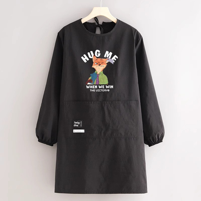画画围裙罩衣美术生专用防脏大人长袖厨房家用成人防水工作服新款